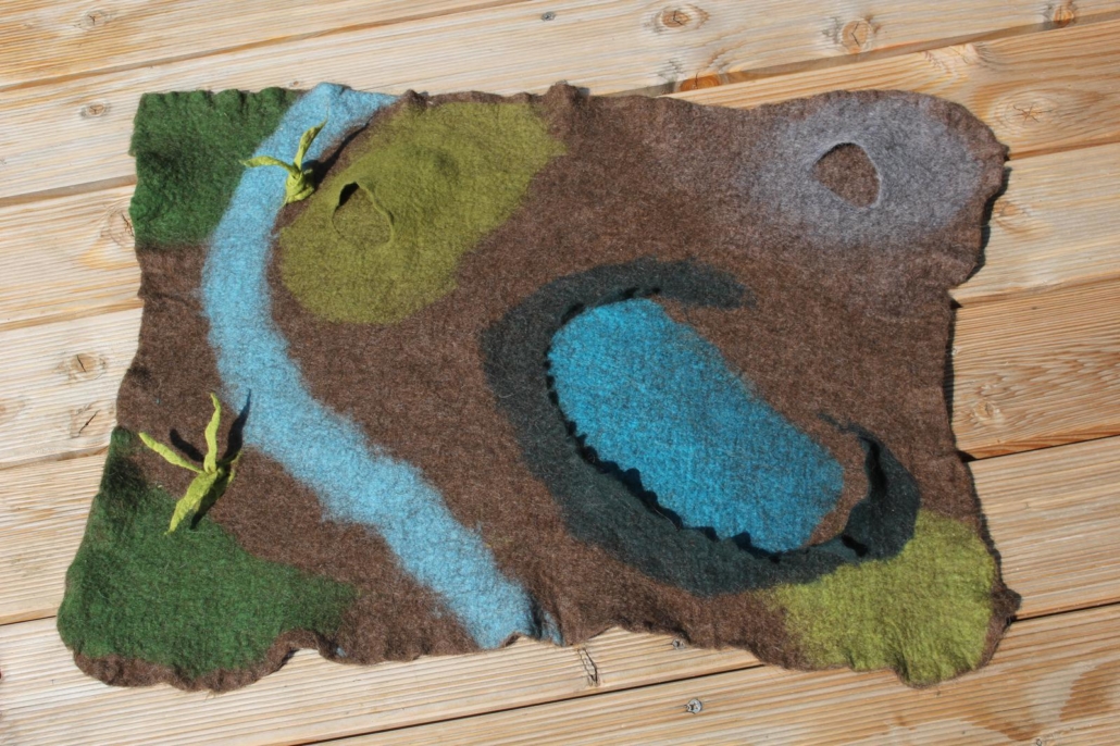 Einen Spielteppich filzen – Utas Glück