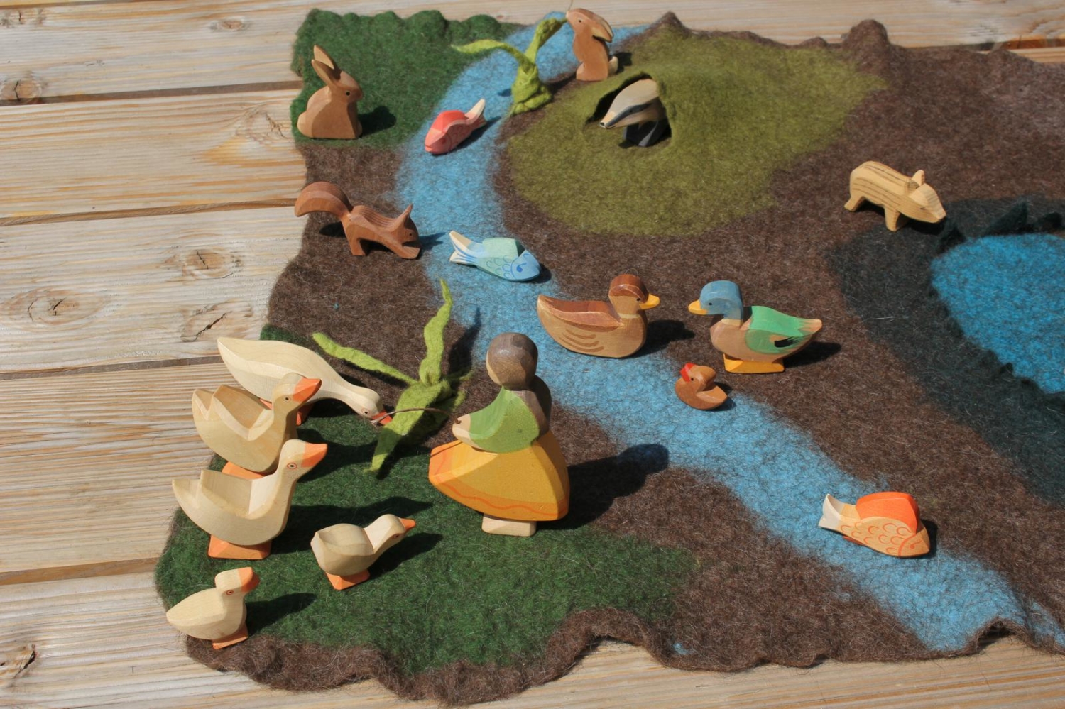 Einen Spielteppich filzen – Utas Glück